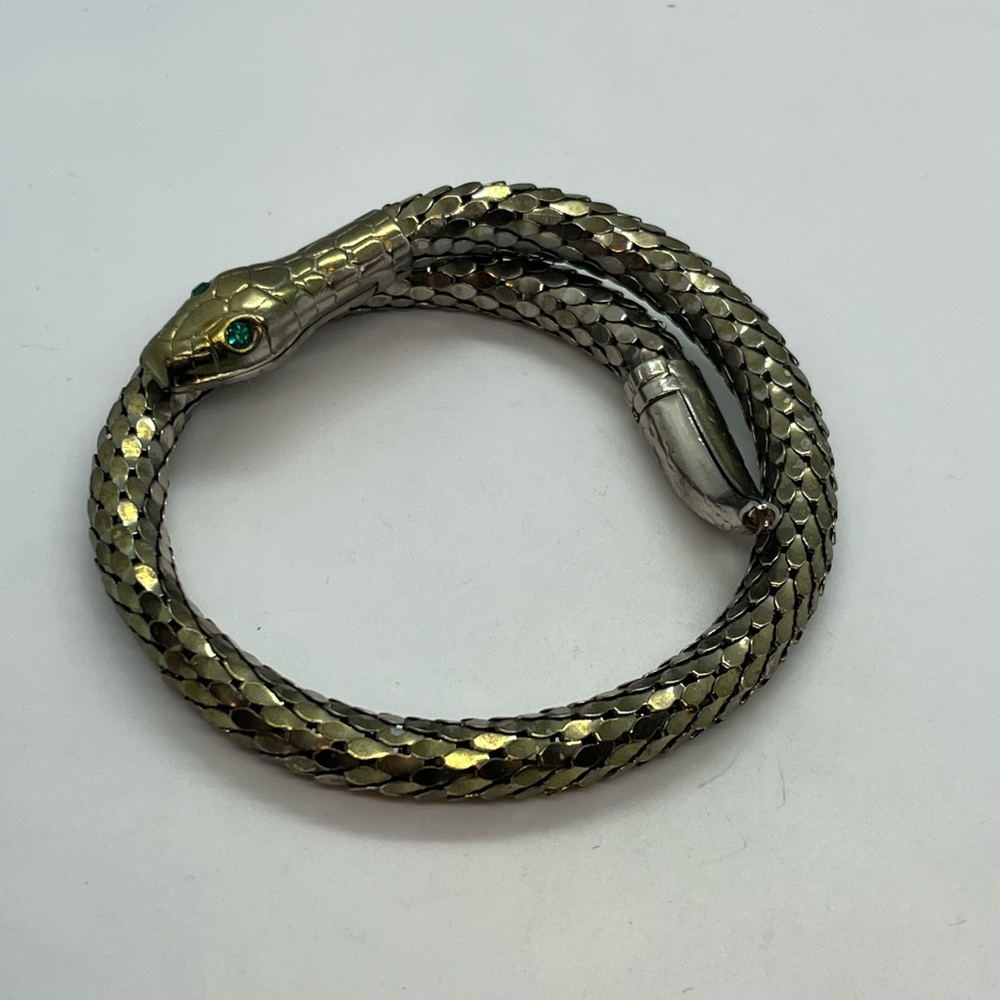 Vintage Gold/ Silver Plated Snake Serpent Coil Wrapar… - Gem